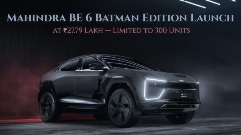 Mahindra BE 6 Batman Edition Electric SUV: Detailed Review, Specs ...